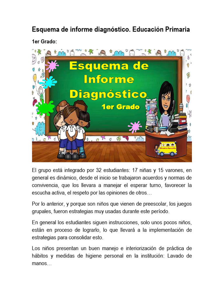 Esquema - de - Informe - Diagn - Stico - 1ER - GRADO - PDF Filename UTF - 8''esquema - de ...