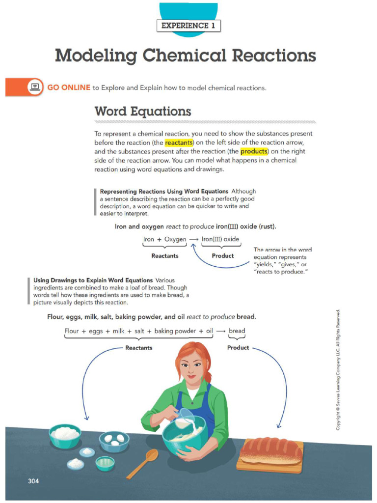 9.1 Reading - Modeling Chemical Reactions | PDF