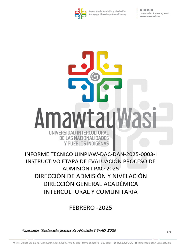 Instructivo Etapa de Evaluacion 1 Pao 2025-Signed-Signed-Signed | PDF | Interculturalidad