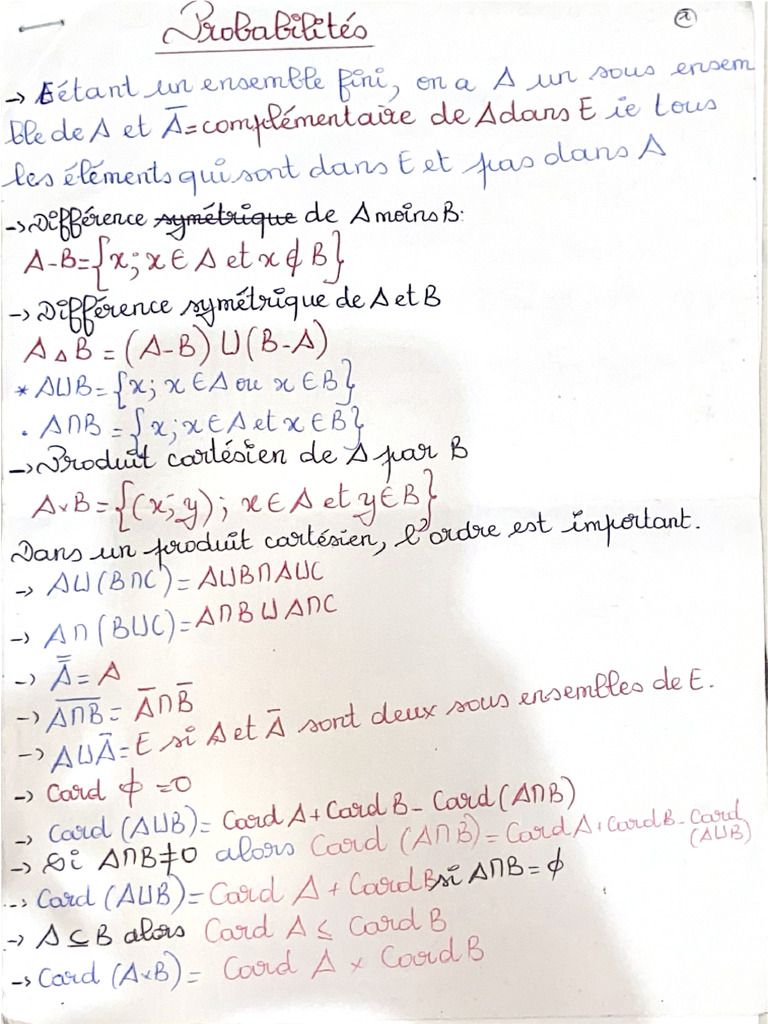 Fiche De Résumé Probabilités | PDF