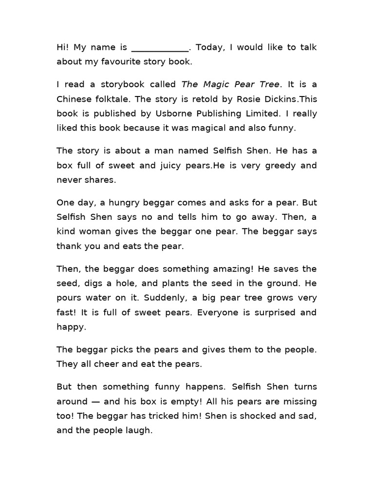 The Magic Pear Tree | PDF