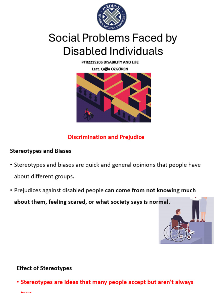 Social Problems of Disabled People | PDF | Disability | Accessibility
