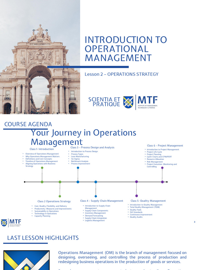 OM - Lesson 2 Operations Strategy | PDF | Machine Learning | Artificial Intelligence