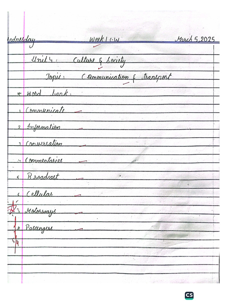 S.St Work (Week 1-7) | PDF