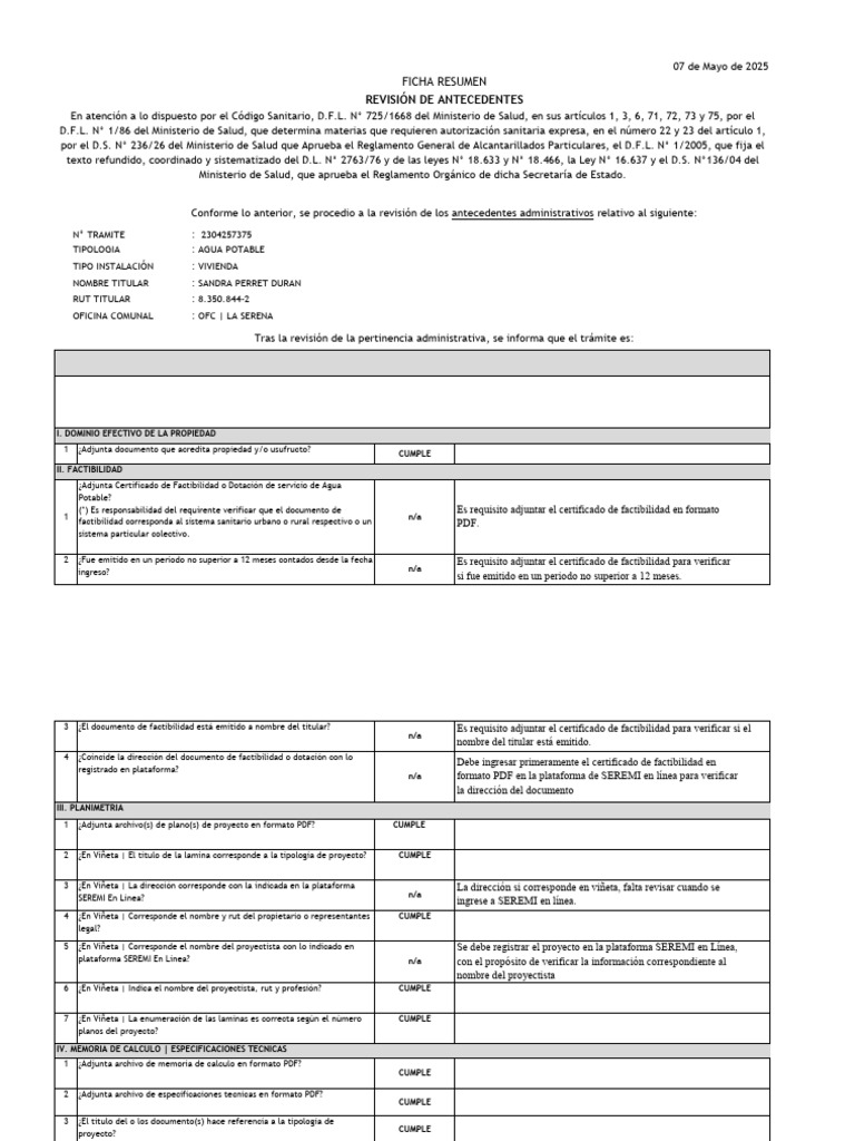 Ficha de Resumen - Resumen de Antecedentes - Proyecto Sandra Perret-1-3 ...