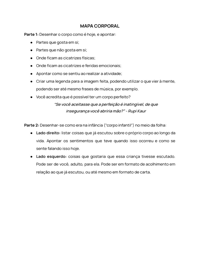 Mapa Corporal | PDF