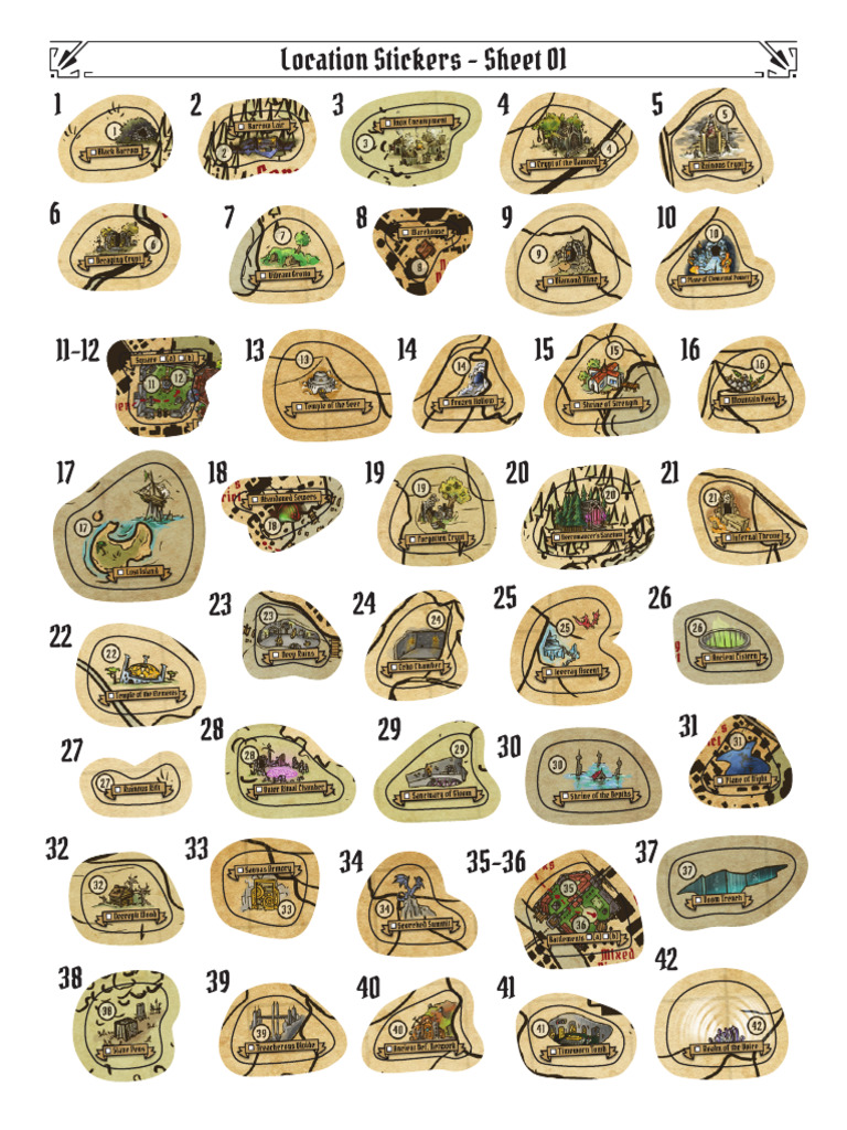 Map Location Stickers | PDF