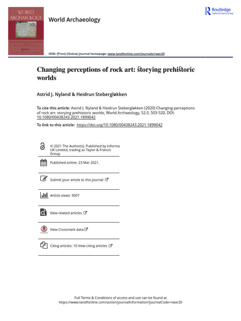 Astrid J. Nyland & Heidrun Stebergløkken - Changing Perceptions of Rock Art. Storying ...
