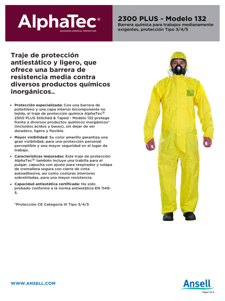 Alphatec 2300 Plus Stitched Taped Model 132 - Pds - MX | PDF | Química