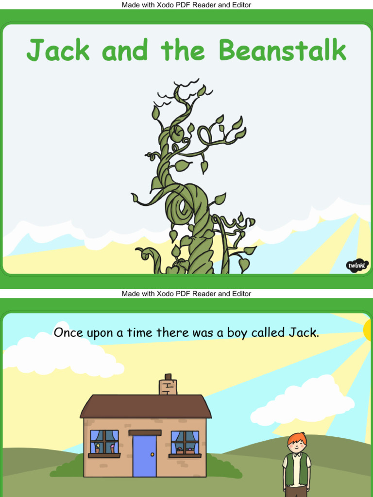 Jack and the Beanstalk Story Summary | PDF | Jack And The Beanstalk