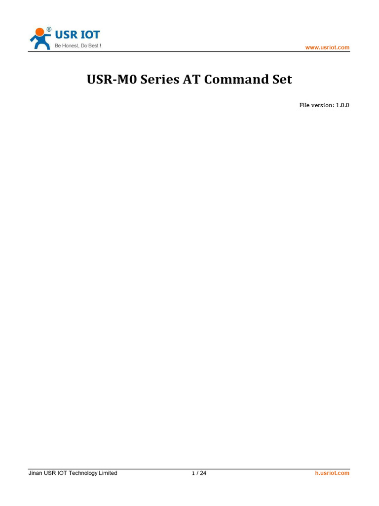 (AT Command) USR M0 AT Command Set - V1.0.1 - 1687230152 | PDF | Port ...
