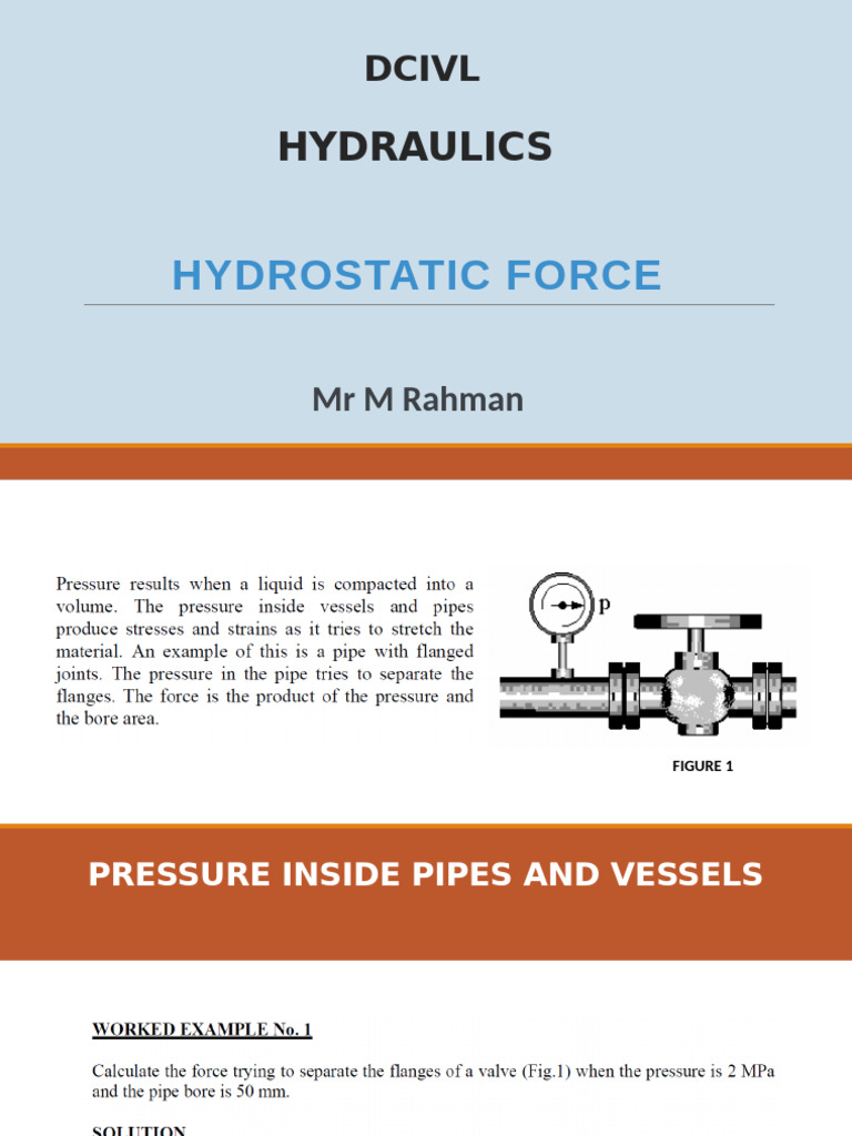 Hydrostatic Forces | PDF