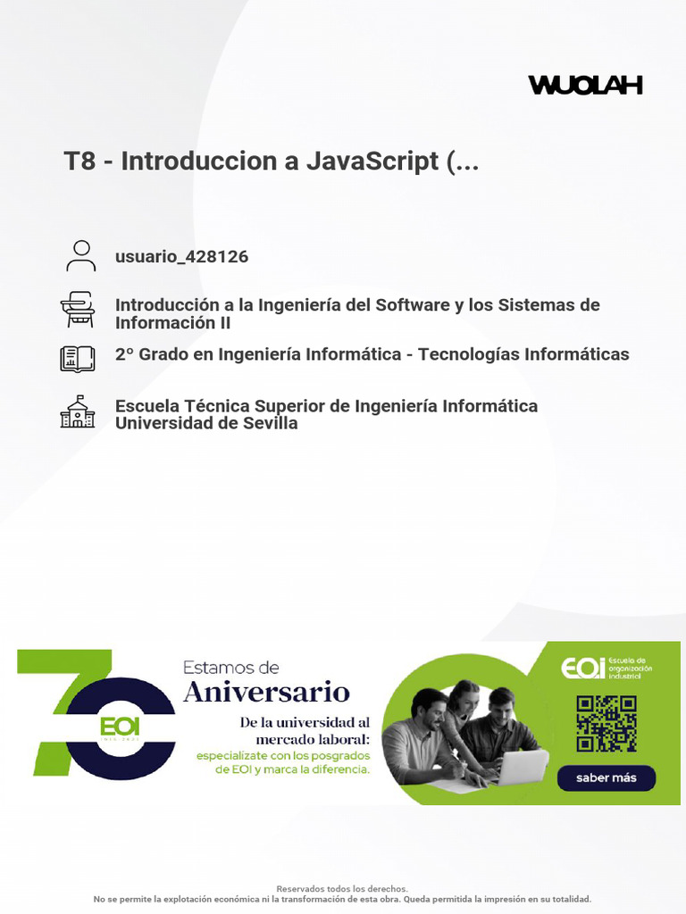 Wuolah-free-T8 - Introducción A JavaScript (I) - Conceptos Básicos | PDF | Script Java ...