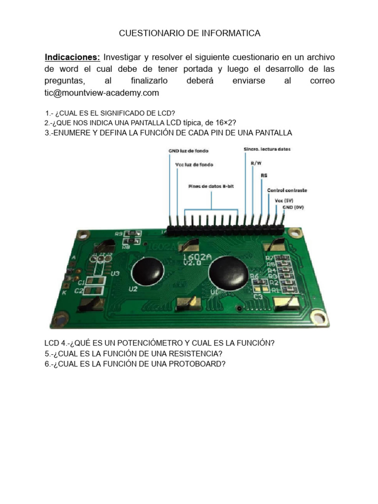 Cuestionario de Informatica | PDF