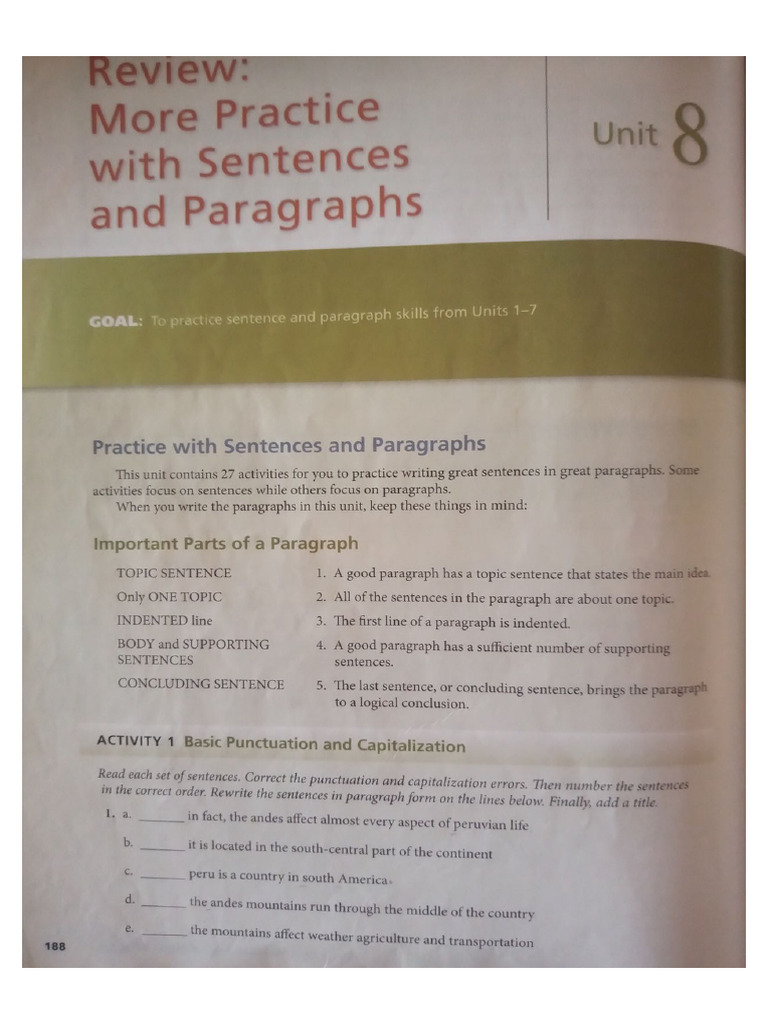 Writing Unit 8 | PDF