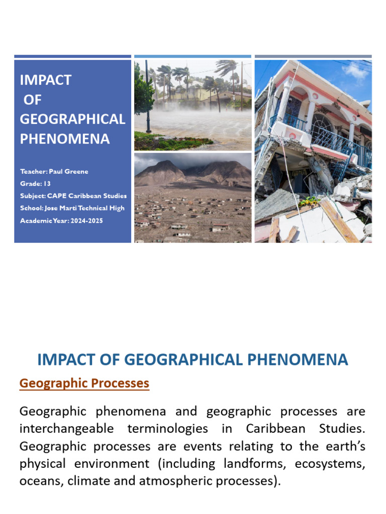 Impact of Geographical Phenomena | PDF | Volcano | Tropical Cyclones