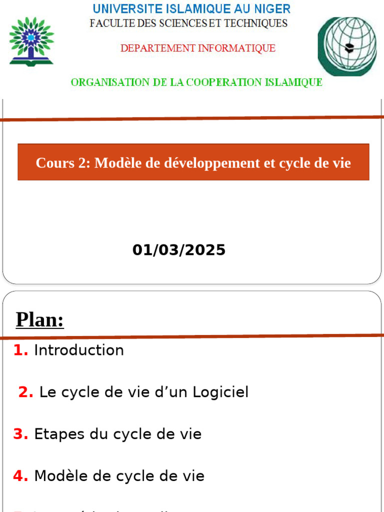 Cours 2 Cycle de Vie Logiciel Bach4 GL 2024 | PDF | Cycle de vie d'un ...