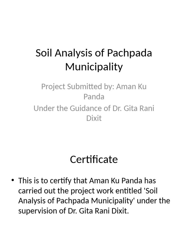 Soil Analysis Project | PDF