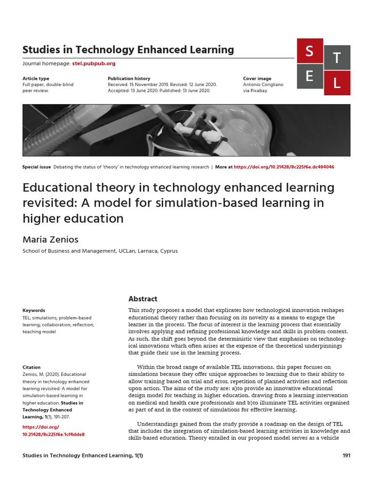 Educational Theory in Technology Enhanced Learning | PDF | Simulation | Learning