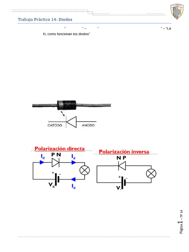 TPN°14 Diodos Resuelto 2024 | PDF | Diodo | Semiconductores