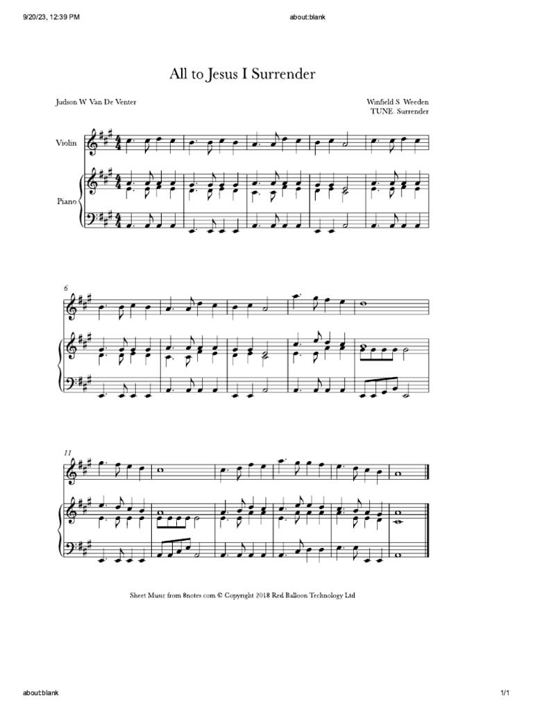 All To Jesus I Surrender | PDF