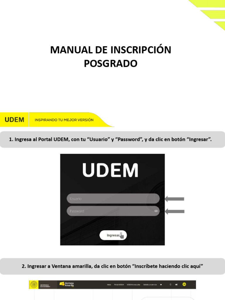Manual-de-inscripcion-Posgrados UDEM | PDF