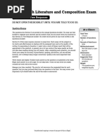 AP Lit Practice Exam #1 Overview | PDF | Multiple Choice