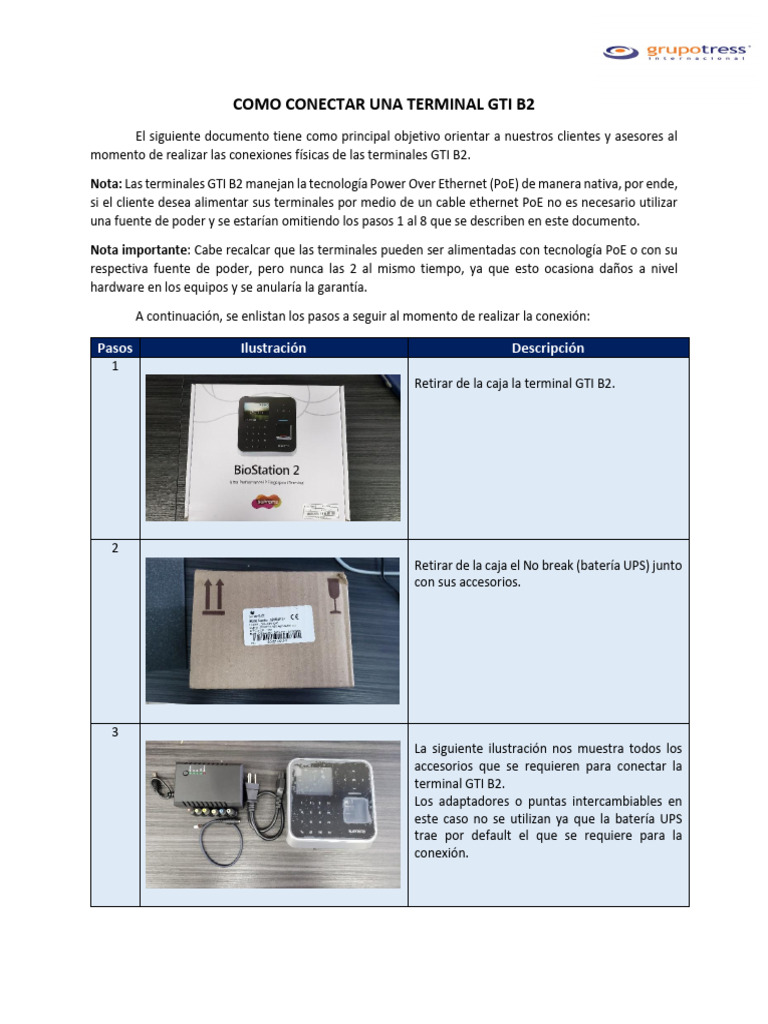 Como Conectar Una Terminal GTI B2 | PDF | Electrónica | Bienes ...