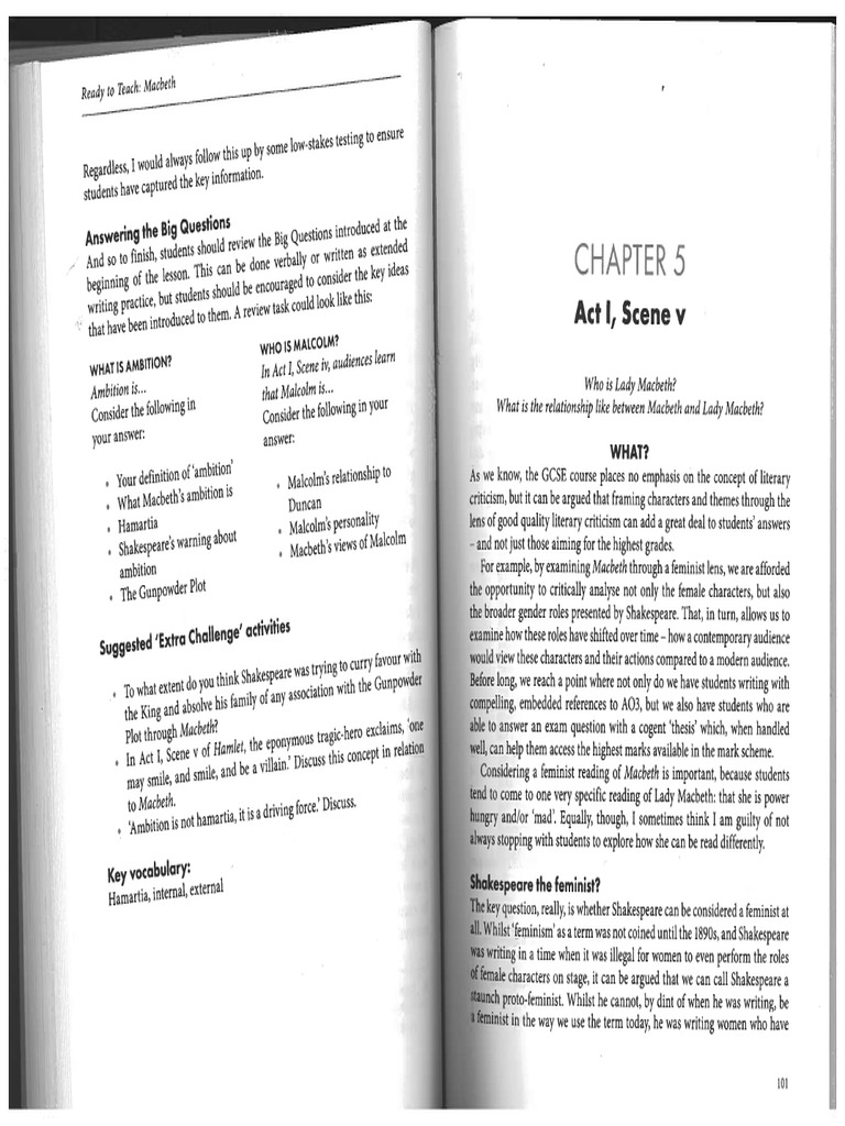 Act 1, Scene 5 - Context and Analysis | PDF