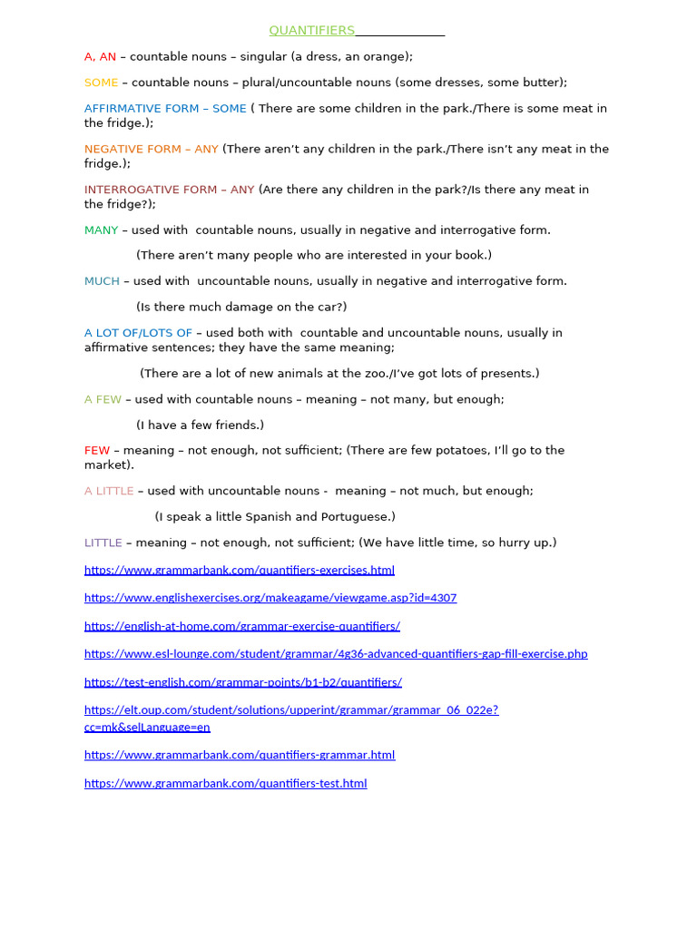 QUANTIFIERS.docx - Изрази за количество(1)_7cd0708e-feae-4787-8e95-06dd015543a0 | PDF