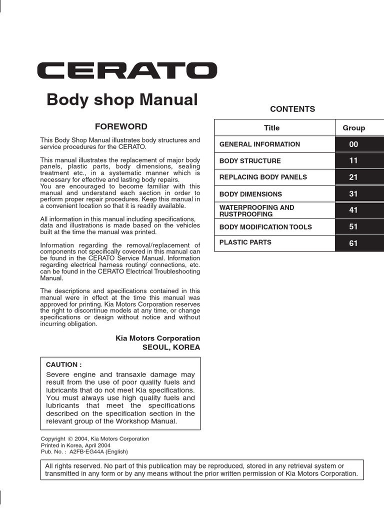 LD12 Factory Body Repair Manual | PDF | Welding | Construction