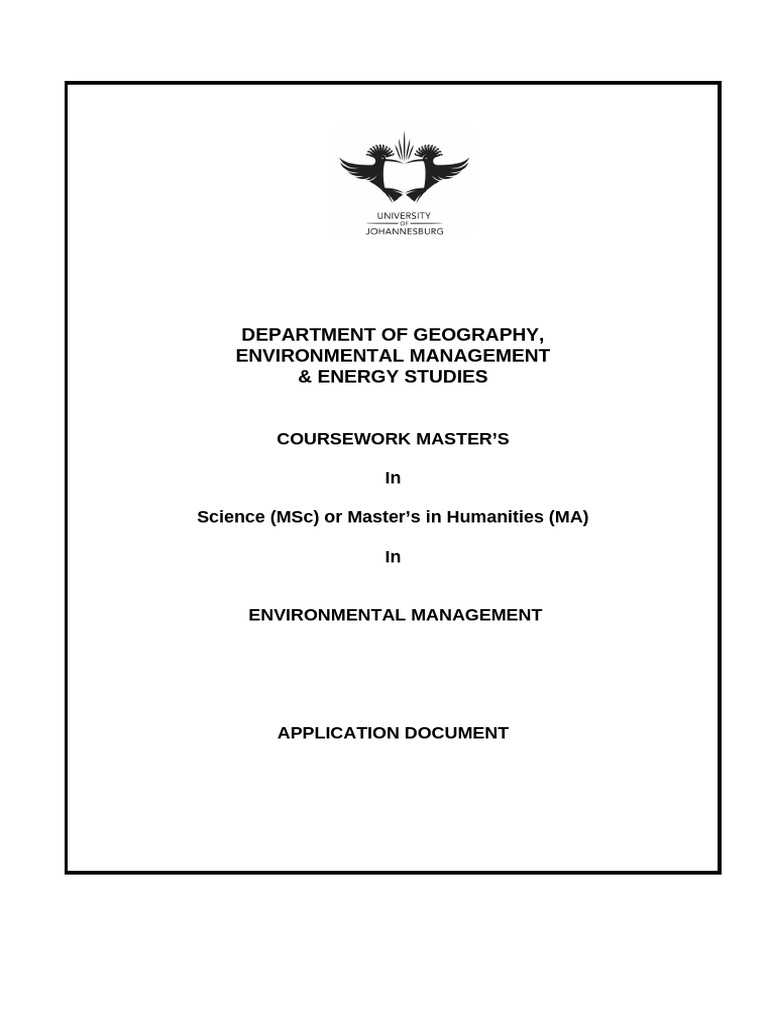 Environmental Management Master's Application Guide | PDF | Academic ...