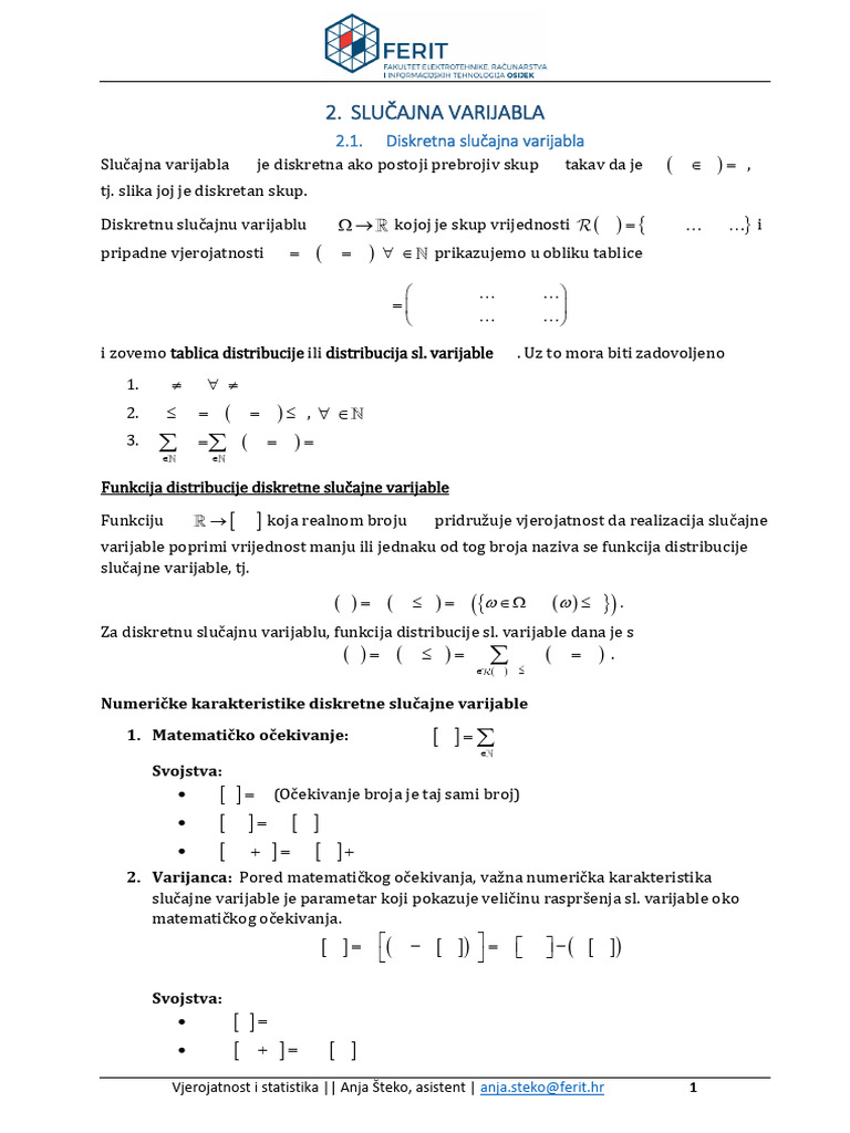 AV 5, 6 - Slučajna Varijabla | PDF