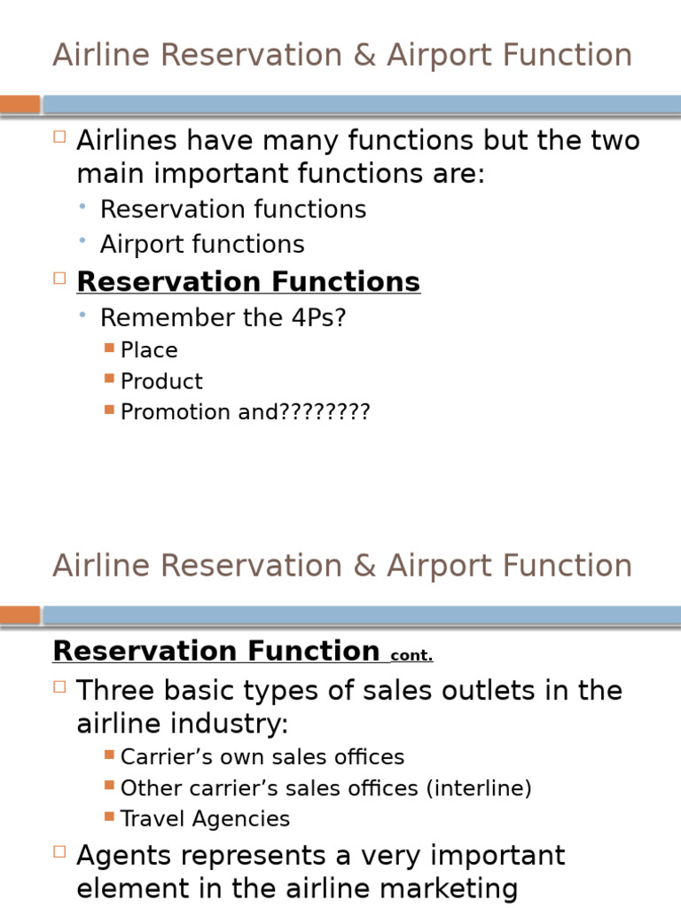 Airline and Airport Functions | PDF | Cargo | Airlines