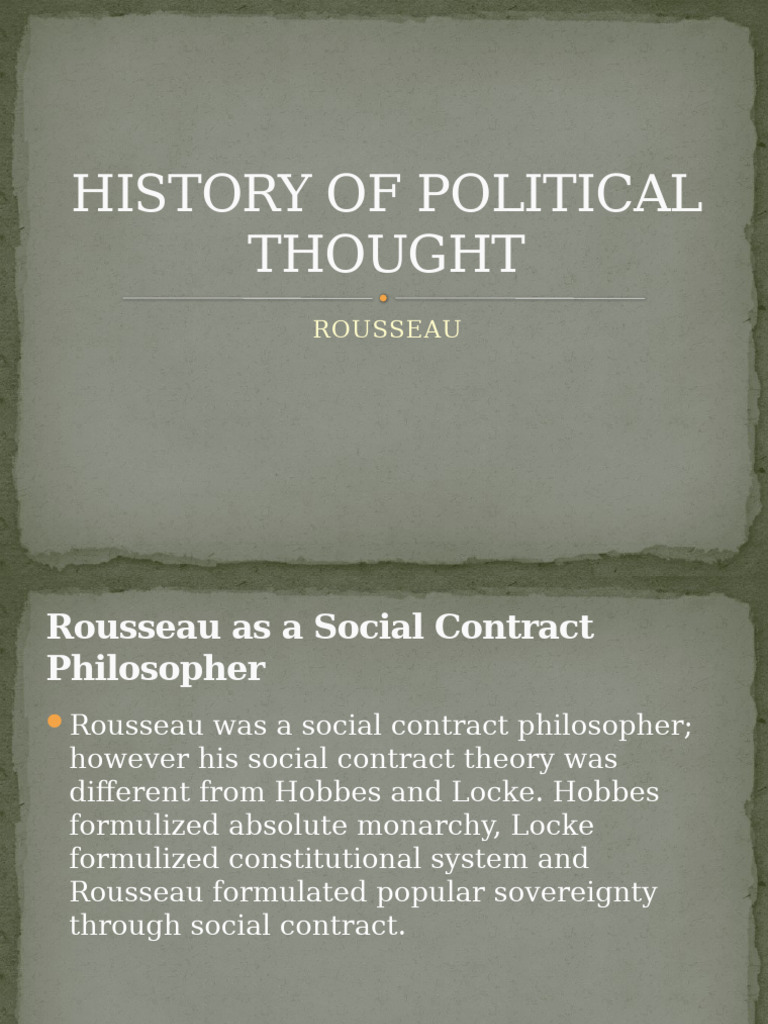 Rousseau | PDF | Social Contract | Political Science