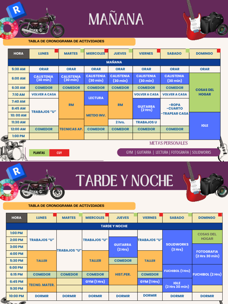 Black and Beige University Class Schedule | PDF