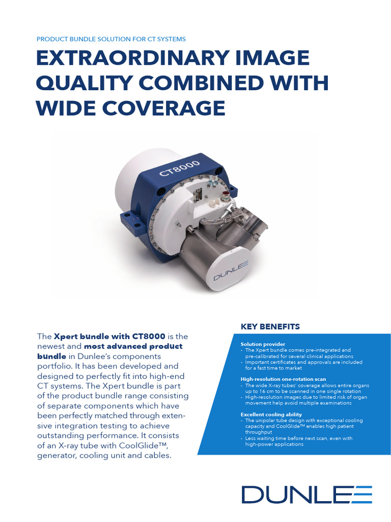 Dunlee Datasheet CT8000 | PDF | Ct Scan | X Ray