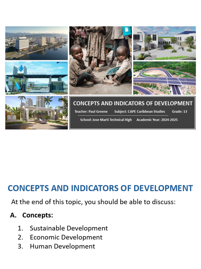 Development Concepts and Indicators Guide | PDF | Gross Domestic ...