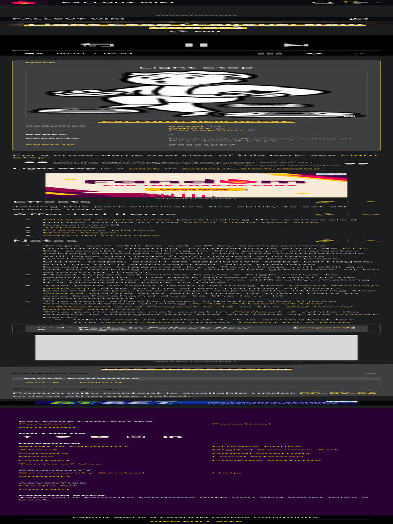 Light Step (Fallout New Vegas) Fallout Wiki Fandom | PDF