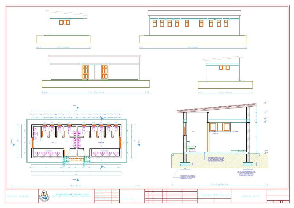 Ablution Block Floor Plan Details | PDF | Home & Garden | Technology ...