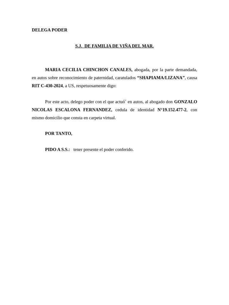 Delega Poder C-430-2024 | PDF