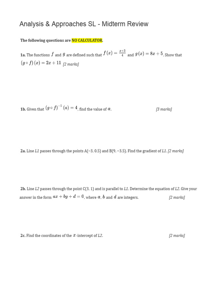 AA Midterm Review Problem Set | PDF | Function (Mathematics) | Economic Equilibrium