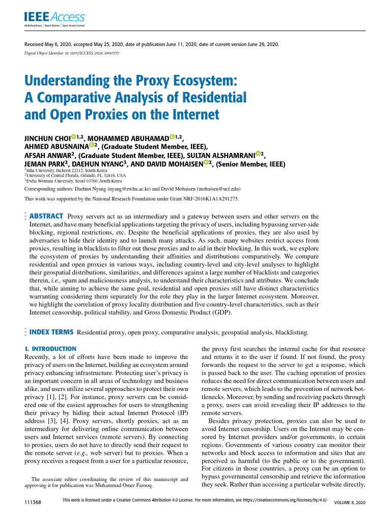Comparative Analysis of Proxy Types | PDF | Proxy Server | Malware