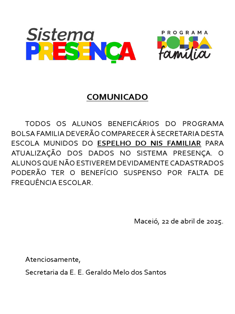 COMUNICADO | PDF