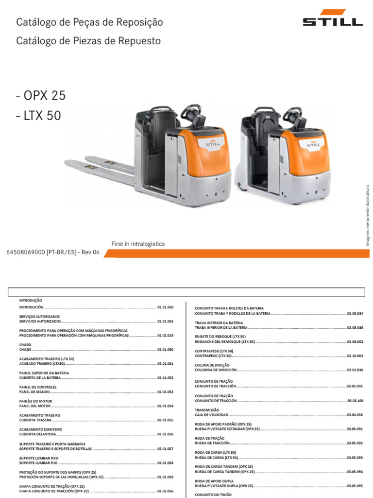 Catálogo de Peças de Reposição OPX 25 e LTX 50 Rev.06 | PDF | Arandela ...