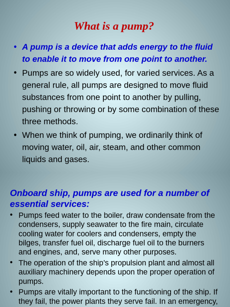 Understanding Pump Types and Functions | PDF | Pump | Gear