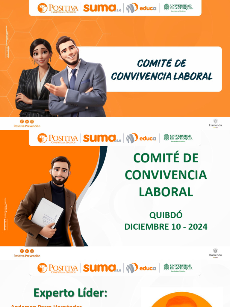 Presentacion Comite de Convivencia Laboral | PDF | Comportamiento | Psicología Social