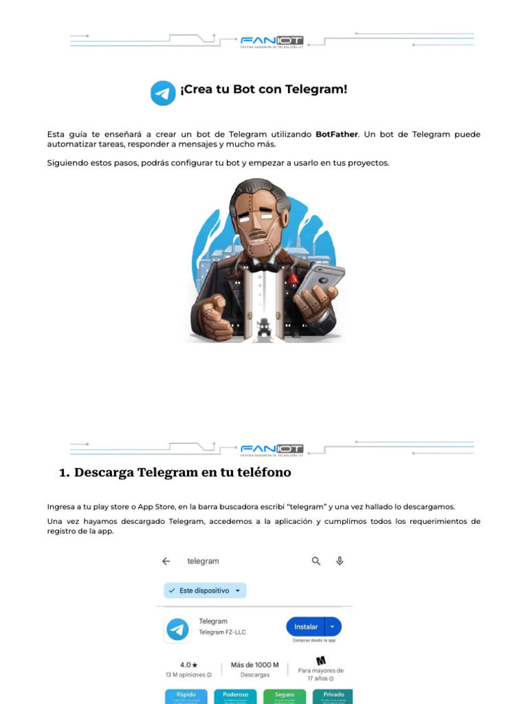 Guia para Crear Un Bot de Telegram | PDF