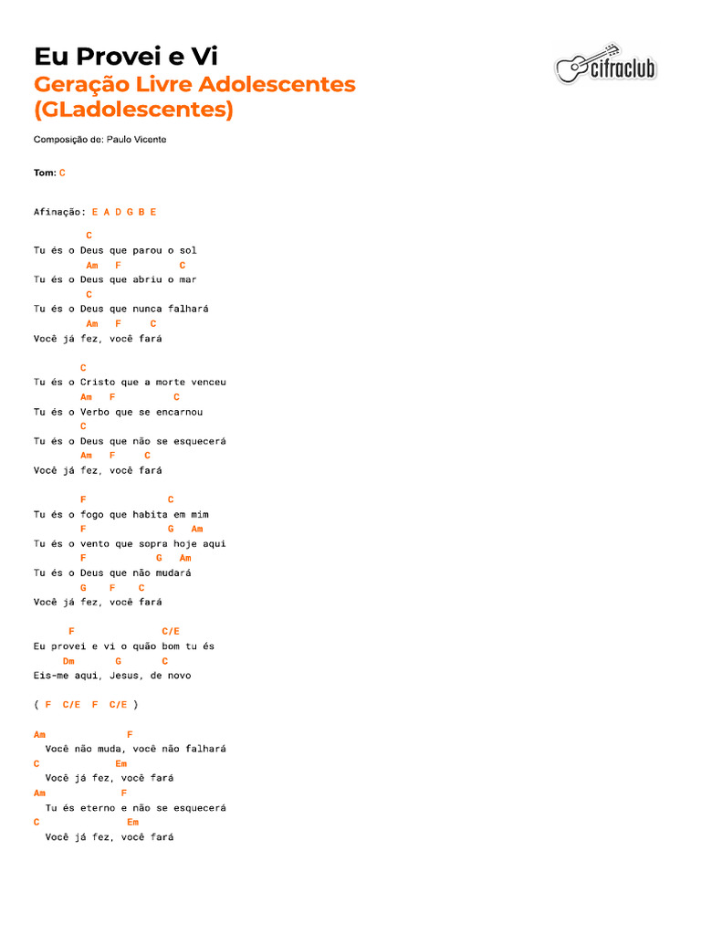 Eu Provei | PDF