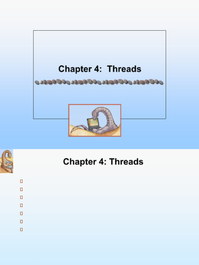 Operating System Concepts - Chapter 4 | PDF | Thread (Computing) | Operating System